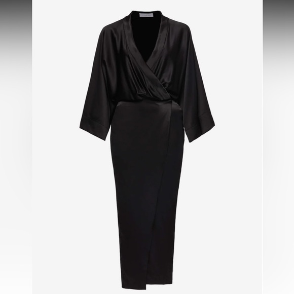 All Things Golden | Dresses | All Things Golden Silk Kimono Wrap Dress ...
